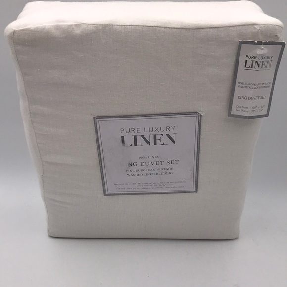 Pure Luxury Linen | Bedding | Pure Luxury Linen King Duvet Cover Set ...